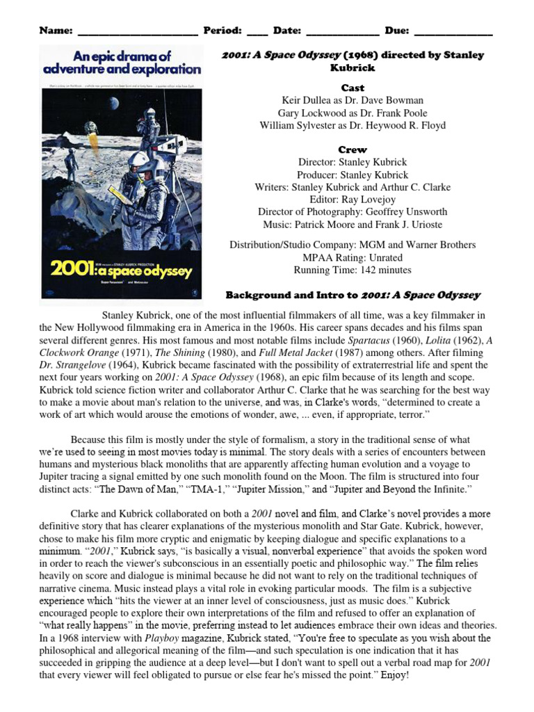 Exploring 2001: A Space Odyssey | PDF