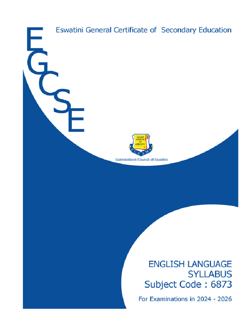 EGCSE English Language Syllabus Overview | PDF | Learning | Curriculum