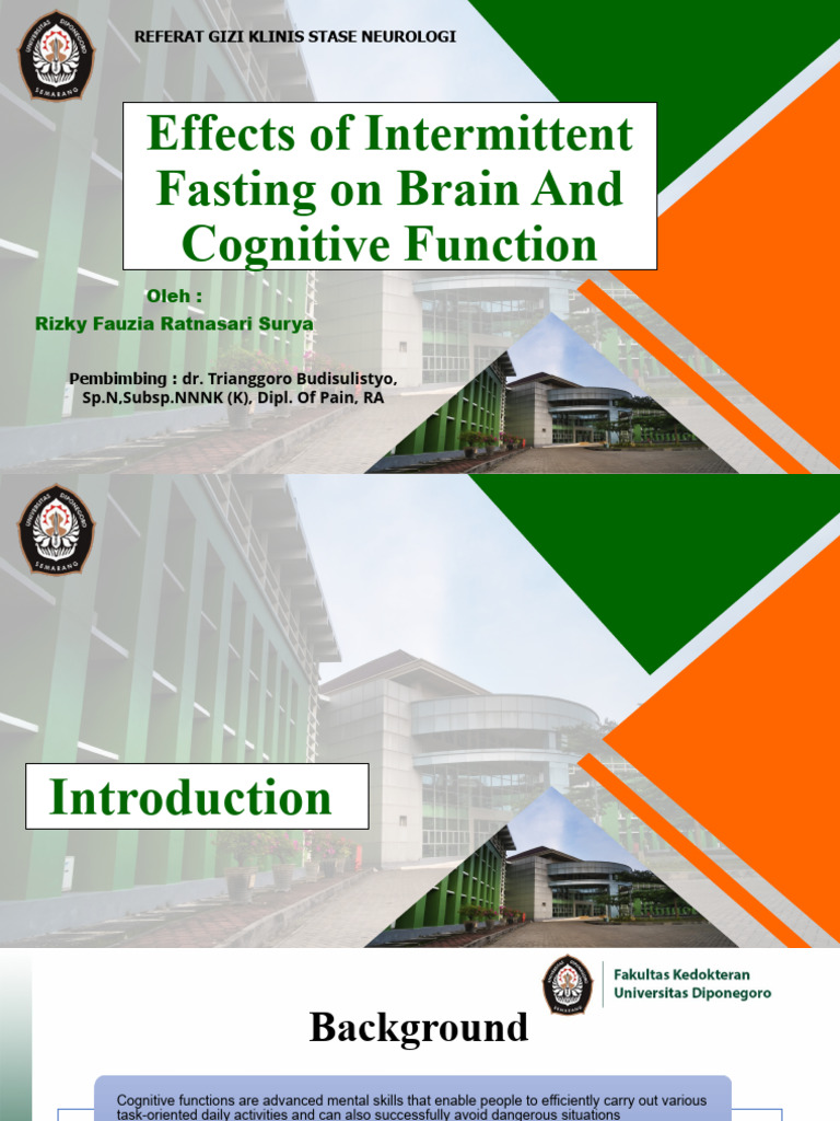 Intermittent Fasting and Brain Health | PDF | Intermittent Fasting ...