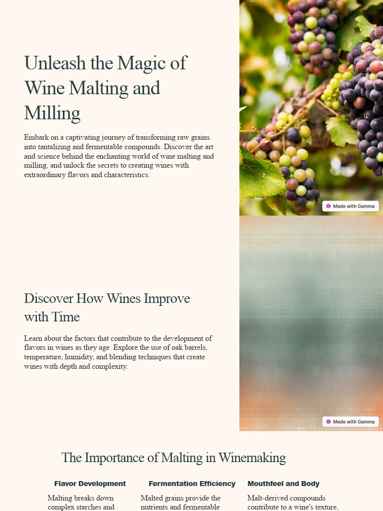 Unleash The Magic of Wine Malting and Milling | PDF | Malt | Wine