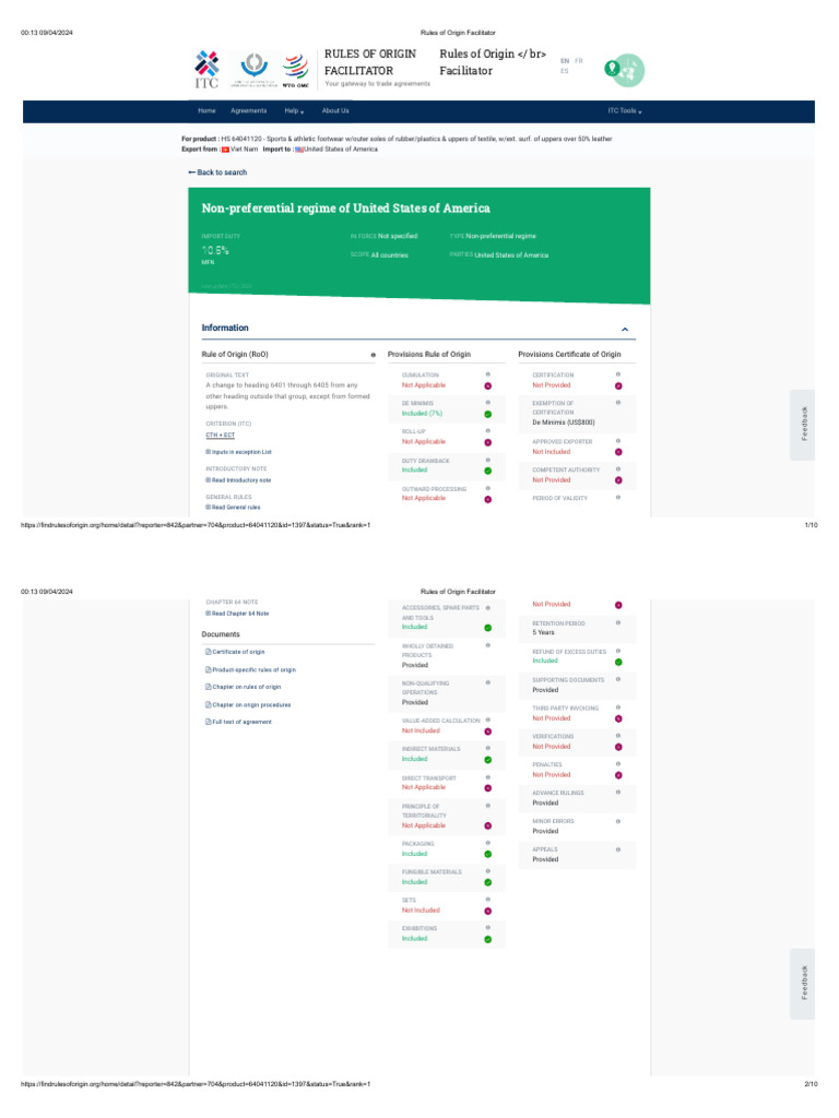 Rules of Origin Facilitator Vnus | PDF | International Business ...