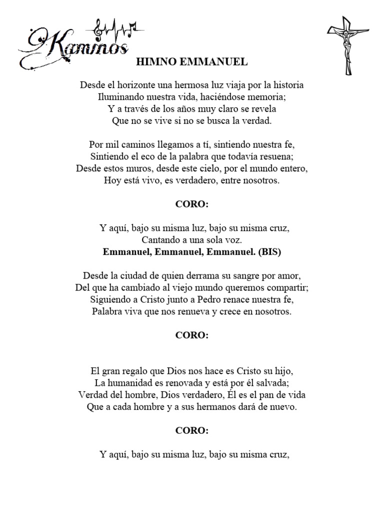 Himno Emmanuel: Luz y Fe | PDF