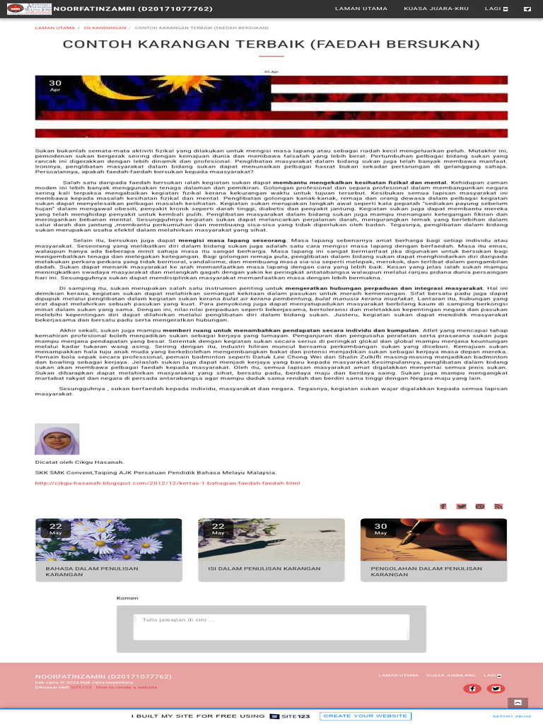 Faedah Bersukan untuk Masyarakat | PDF