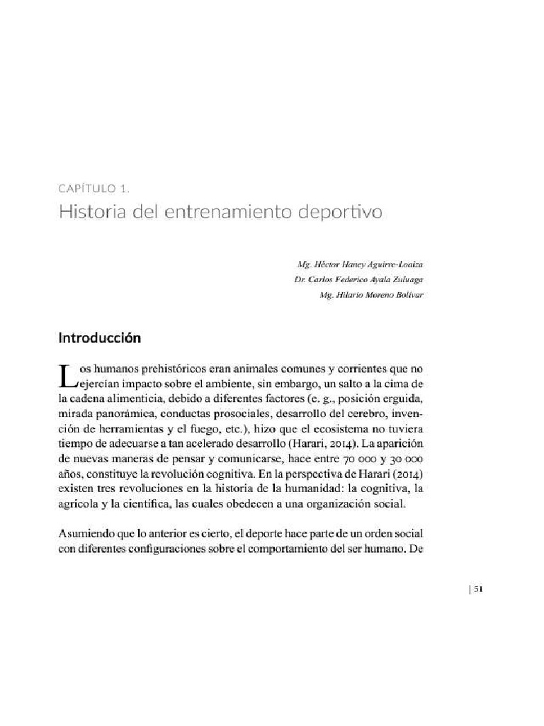 Capitulo 1 Historia Del Entrenamiento. | PDF