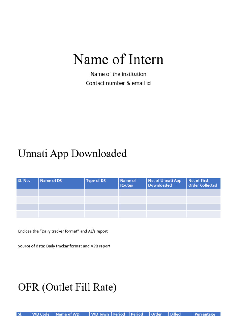 Internship Data Tracking Report | PDF | Computing
