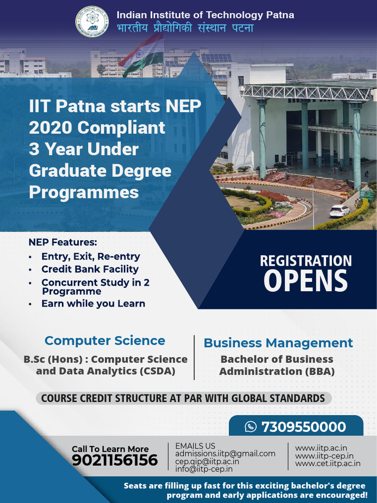 IIT Patna BBA & BSC Brochure | PDF | Bachelor Of Science | Bachelor's Degree