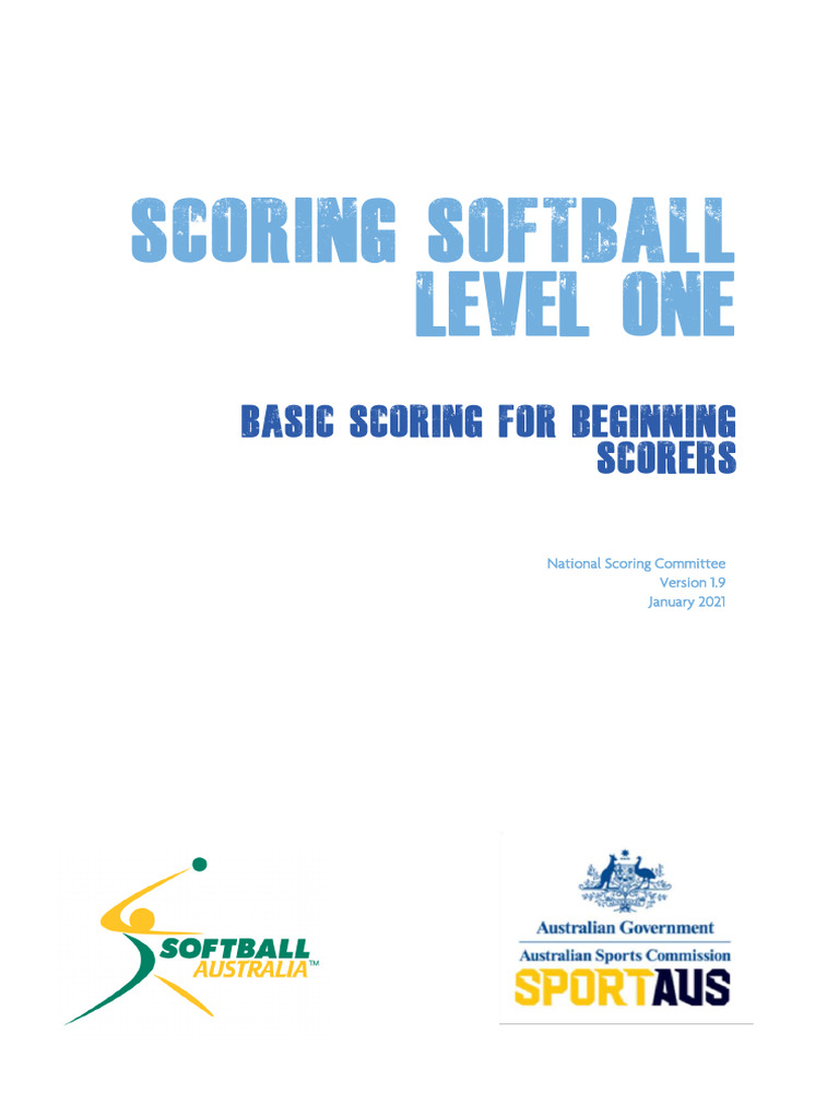 Scoring Softball 1 | PDF | Softball | Ball And Bat Games
