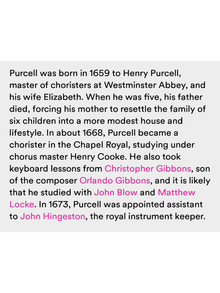 Henry Purcell | PDF