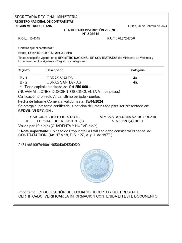 2024-02-26 Certificado de Vigencia | PDF