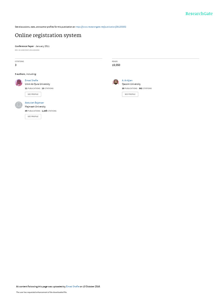 Online Registration System | PDF | Computer Science | Software Development
