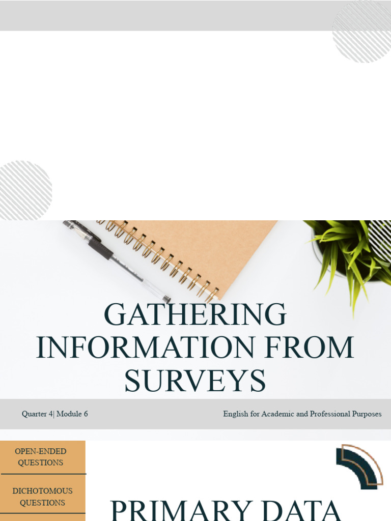 EAPP-Q4 MODULE 6 Gathering Information From Surveys | PDF | Likert ...
