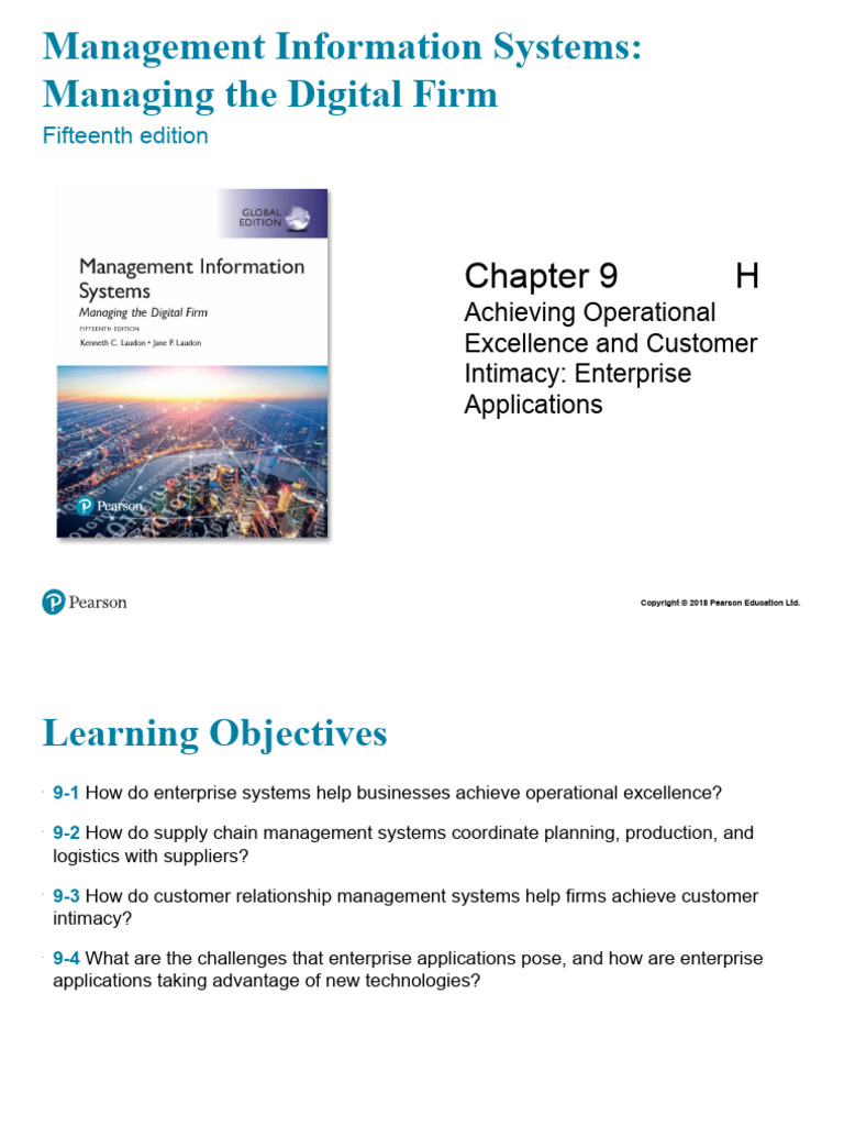 Laudon Mis15 PPT Ch09 | PDF | Customer Relationship Management | Supply ...