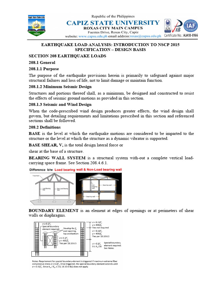 Earthquake Load Analysis | PDF | Force | Mechanical Engineering