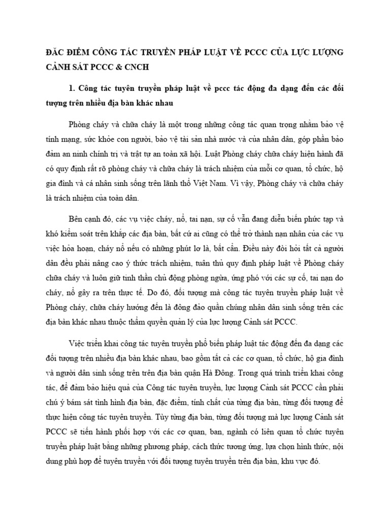 Tuyên Truyền Pháp Luật Về PCCC | PDF
