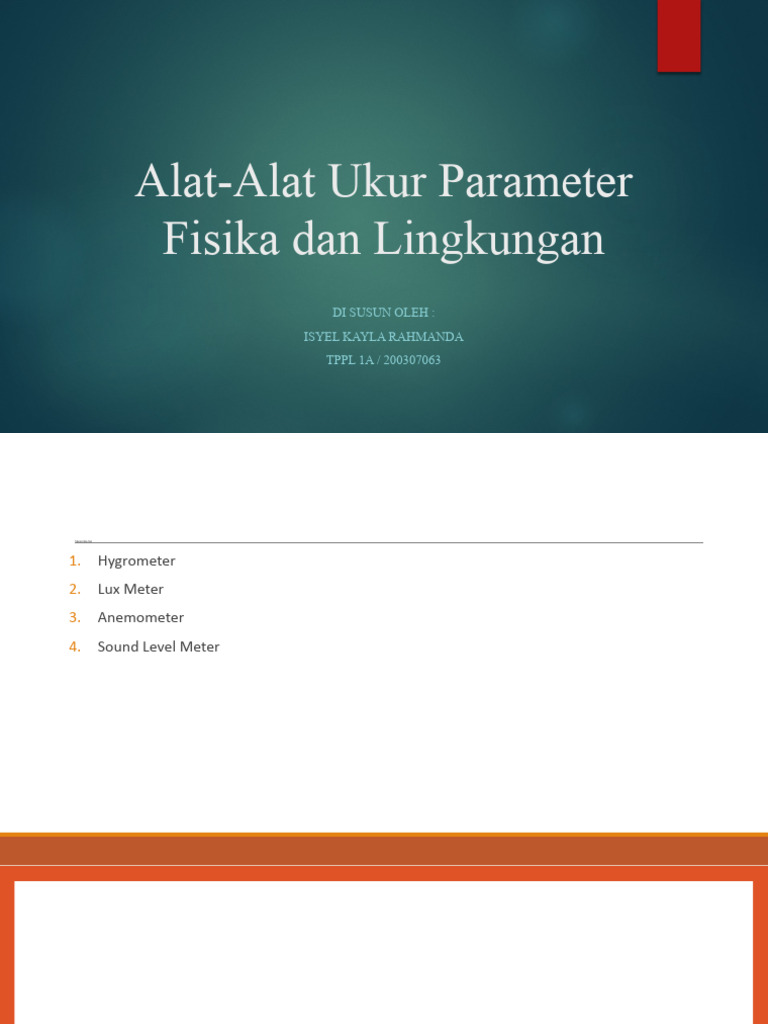 Alat Ukur Parameter Fisika dan Lingkungan | PDF