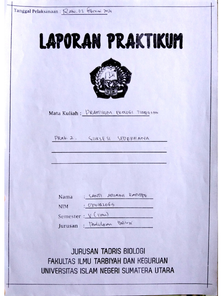 Laporan Prak 2 Ektum - Santi Ariani Rambe | PDF