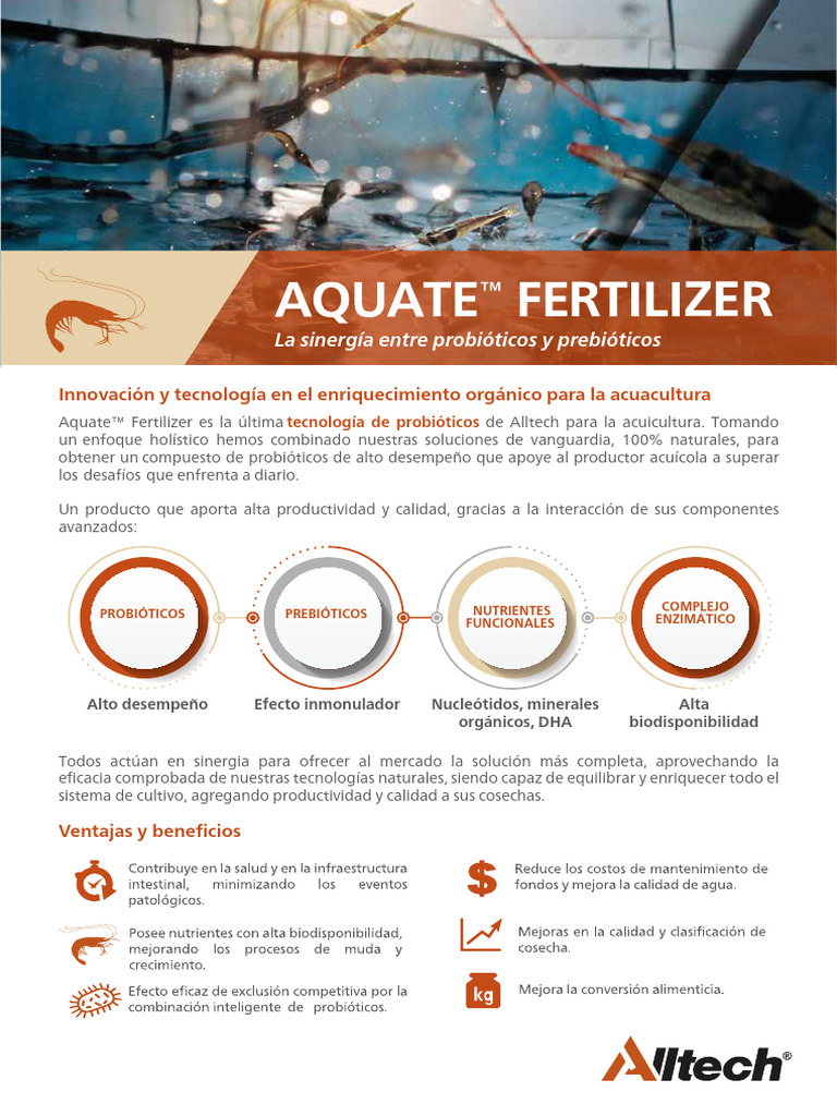 Aquate Fertilizer Folleto NUEVO | PDF | Acuicultura | Agricultura