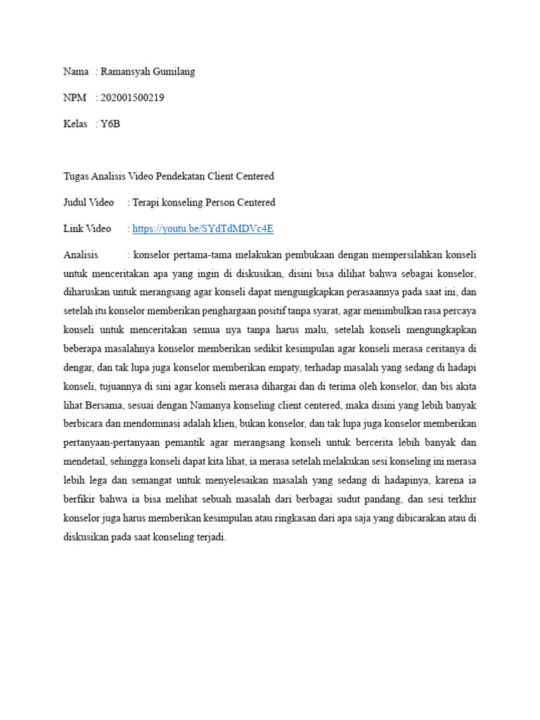 Ramansyah Gumilang - 202001500219 - Y6B - PLKP | PDF