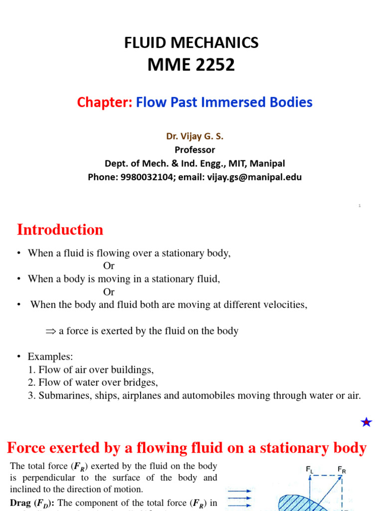 012pptflowpastimmersedbodies 240314062842 234e7870 | PDF | Drag (Physics) | Lift (Force)