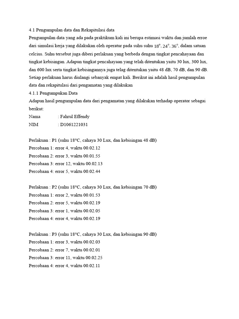 Pengumpulan Dan Rekapitulasi Data | PDF
