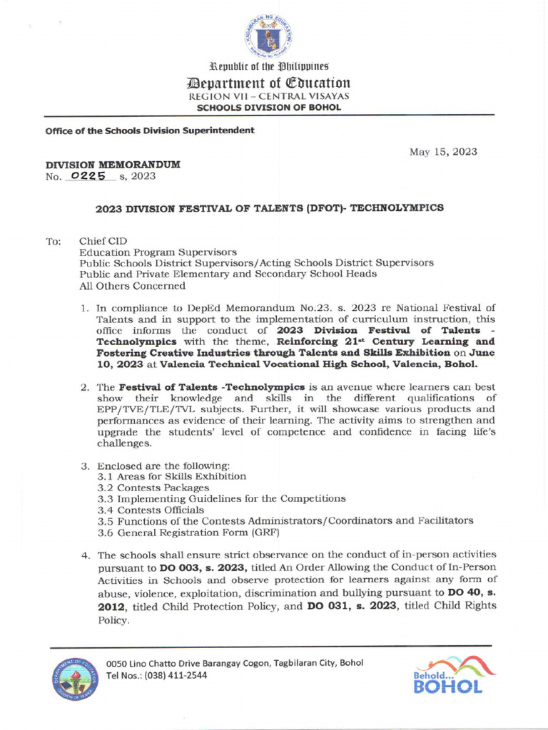 Technolympics Bayawan City | PDF