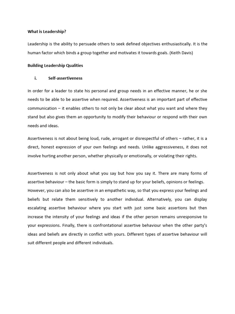 Leadership Final Handout | PDF | Leadership | Decision Making