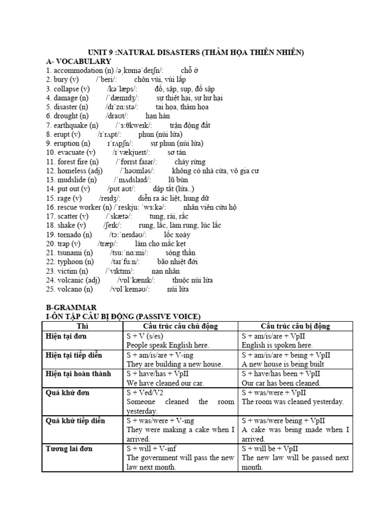 Unit 9: Natural Disasters Overview | PDF | Tropical Cyclones | Storms