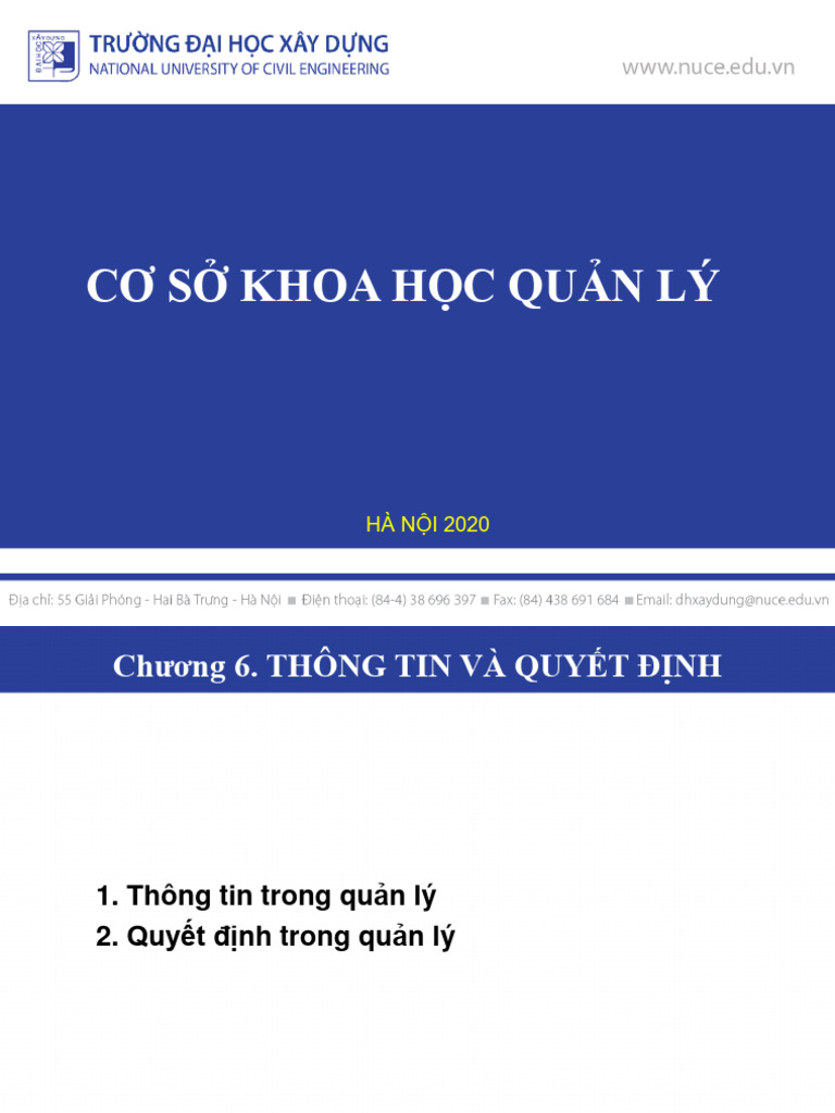 Bài giảng PP7 - Chương 6 KHQL | PDF