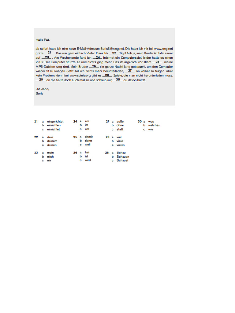 B1 Sprachbausteine B1 | PDF
