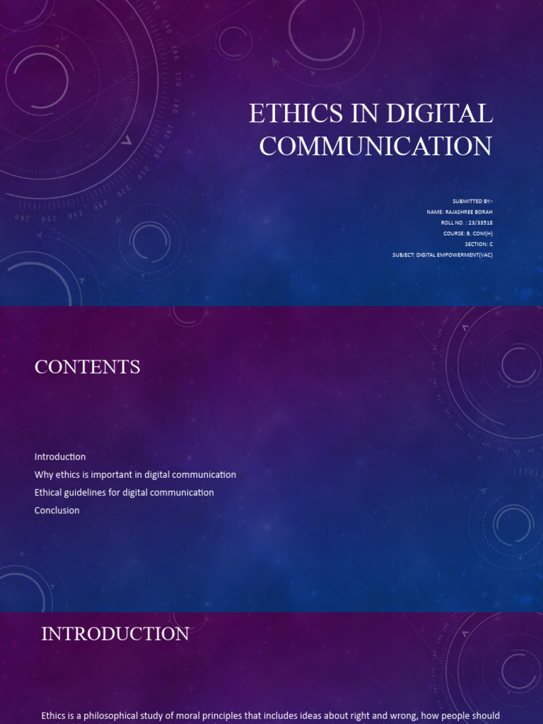 Ethics in Digital Communication Standards | PDF | Privacy | Cyberbullying