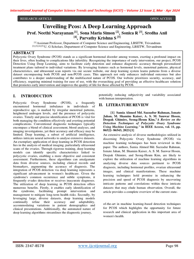 (IJCST-V12I2P13) :prof. Neethi Narayanan, Sona Maria Simon, Sonica R ...