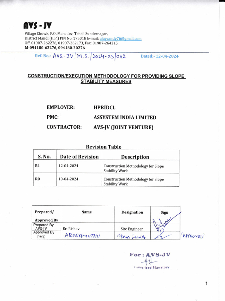 Slope Stability Construction Methodology | PDF | Drilling