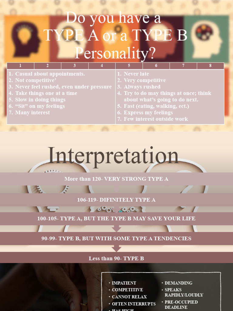 Type A vs Type B Personality Guide | PDF | Social Psychology | Emotions