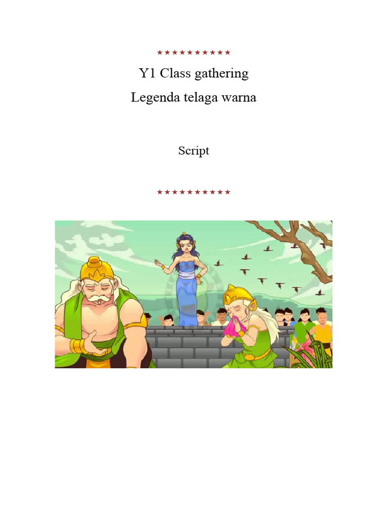 SCRIPT Legenda Telaga Warna | PDF
