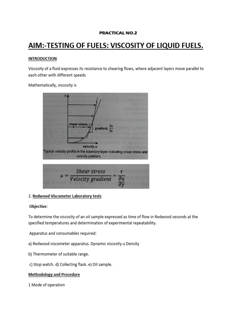 Practical No.2 | PDF | Viscosity | Temperature