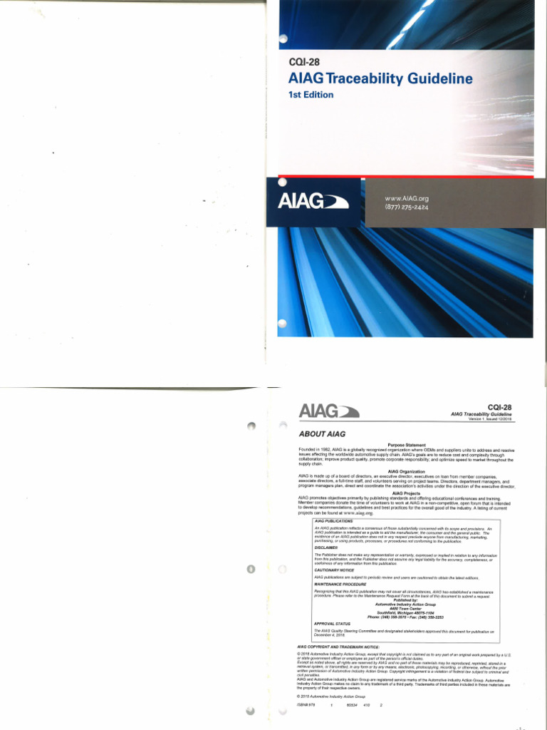 CQI-28 - Traceability Guideline - 1 | PDF