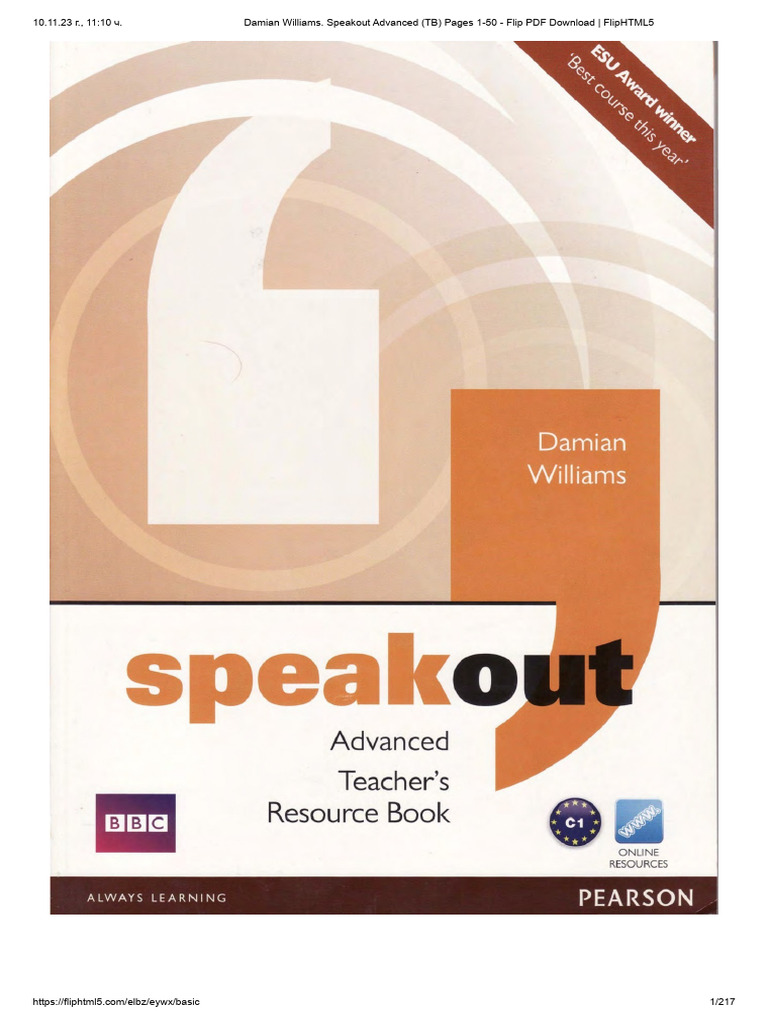 Damian Williams. Speakout Advanced (TB) Pages 1-50 - Flip PDF Download ...
