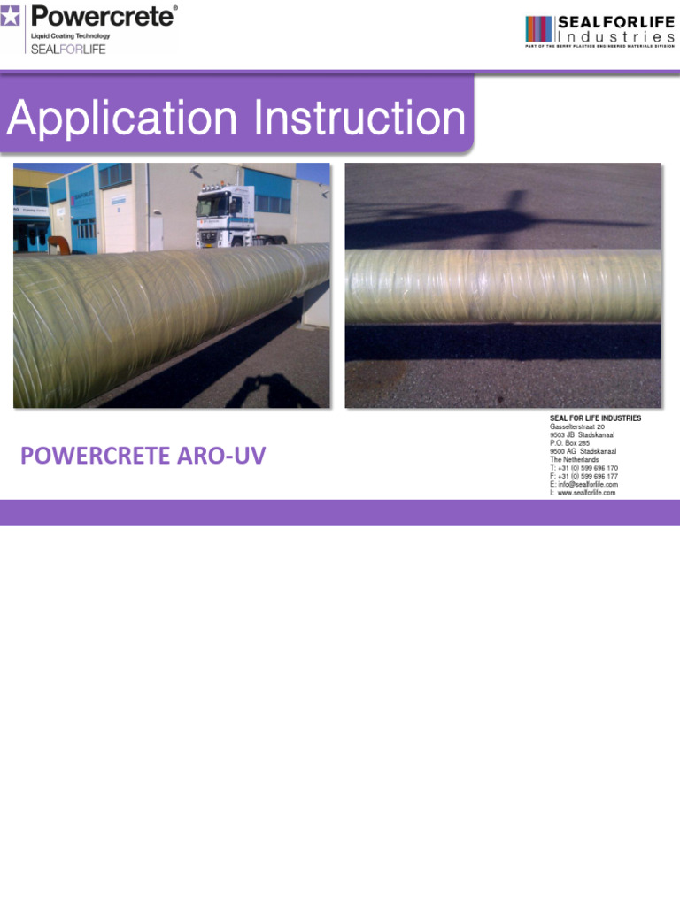 Power Crete ARO - Procedure | PDF | Ultraviolet | Materials