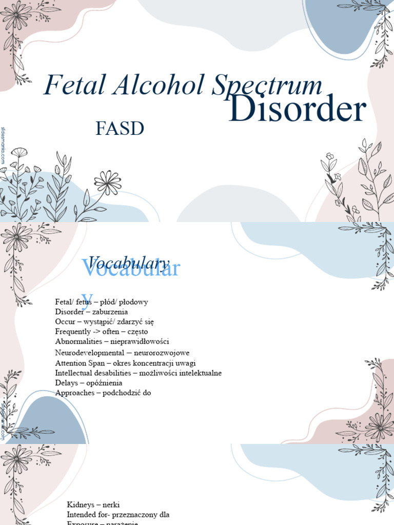 FASD | PDF | Prenatal Development | Human Diseases And Disorders