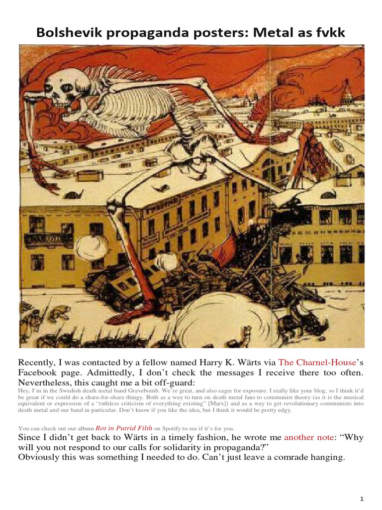 Anti-Bolshevik Propaganda Posters - Metal As FVKK | PDF | Communism ...