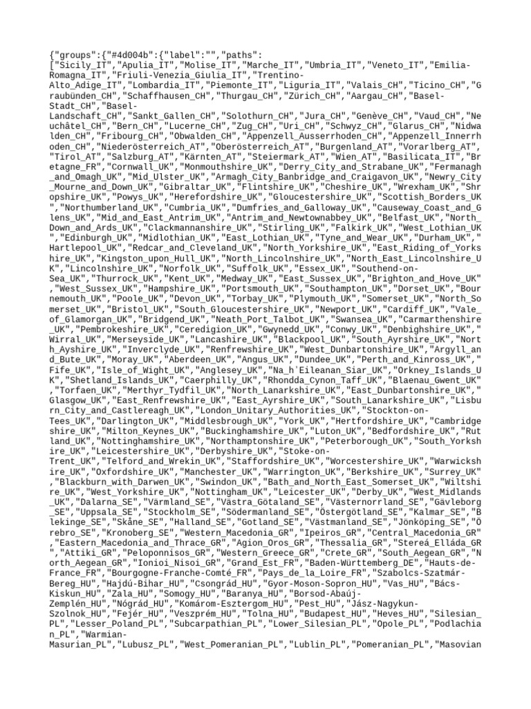 World Subdivisions and Regions Map | PDF