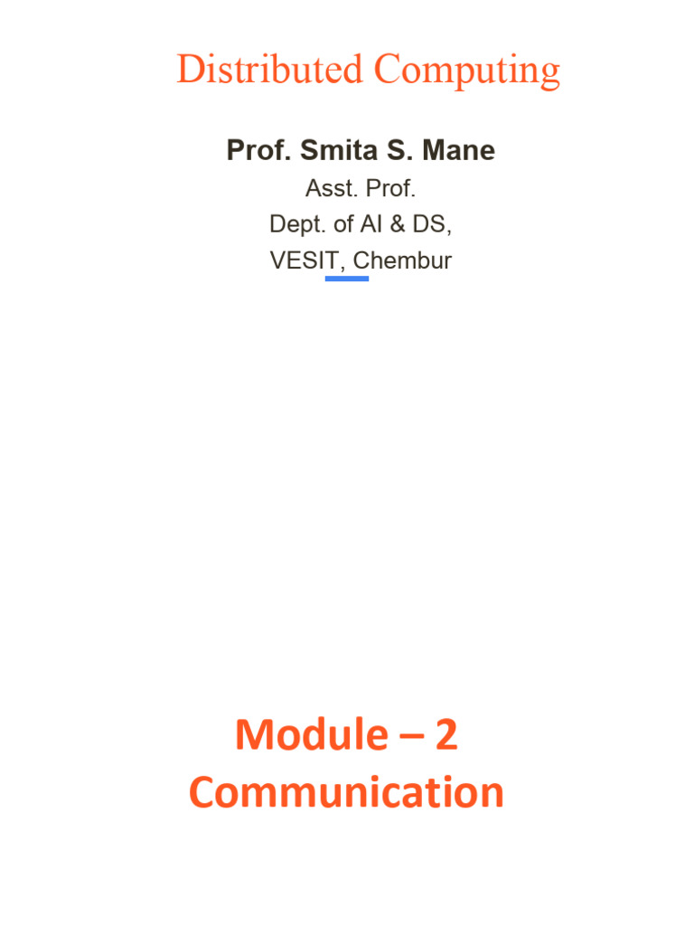 DC Module 2a | PDF | Message Passing Interface | Message Passing