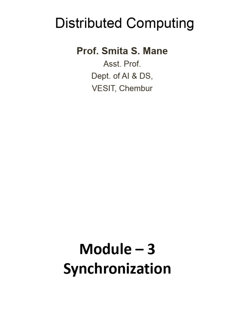 Dc Module 3 Pdf Distributed Computing Process Computing