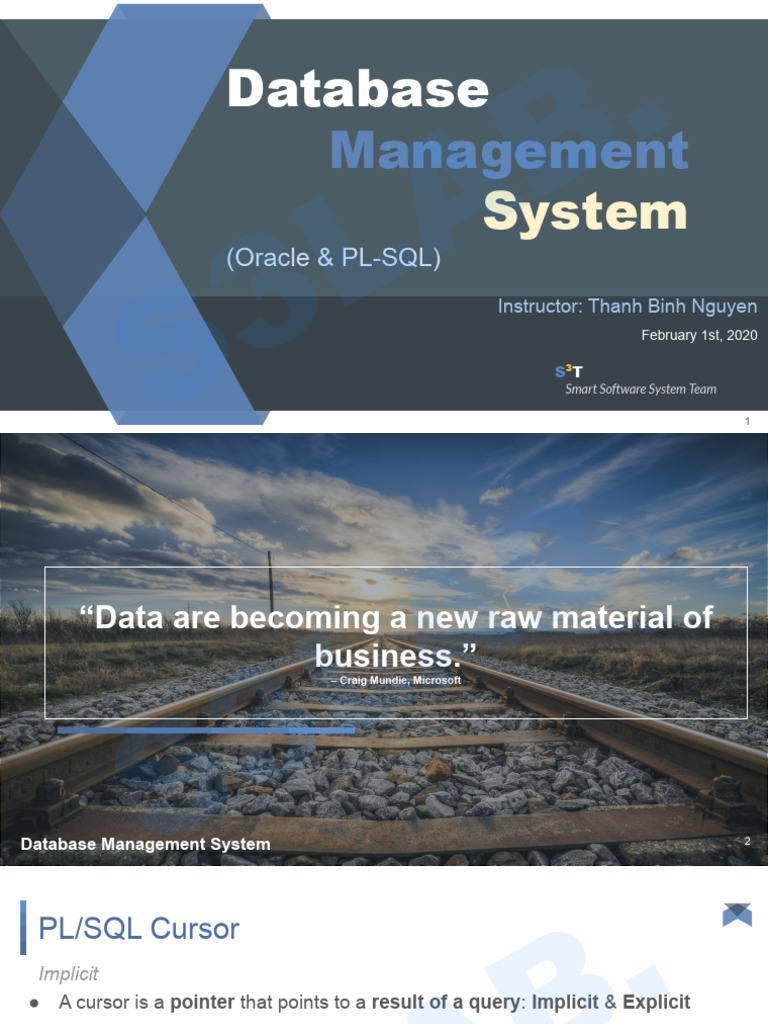 Dbms OraclePLSQL Adv 4th (Thanh Binh Nguyen) .PPTX - Textmark | PDF | Pl/Sql | Sql