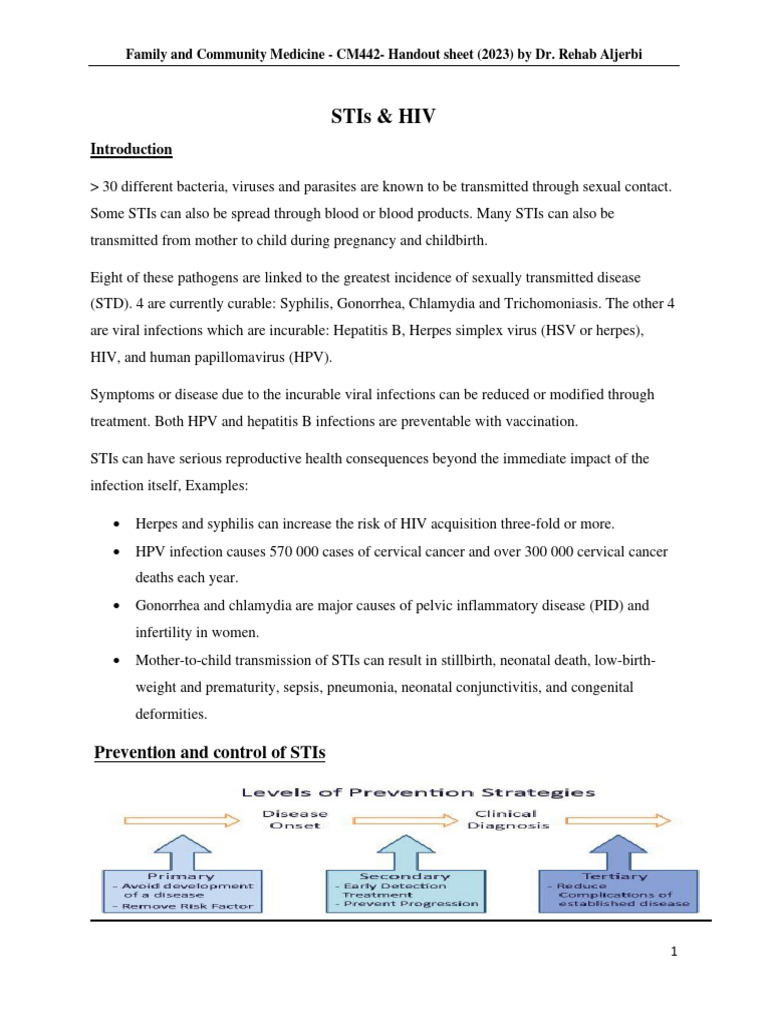 Cm442 52 Stis & Hiv | PDF | Sexually Transmitted Infection | Hiv/Aids