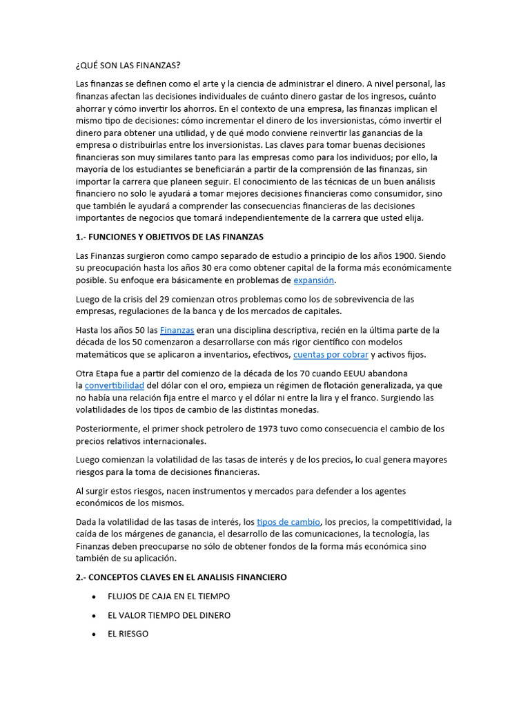 Qué Son Las Finanzas | PDF | Contabilidad | Bancos