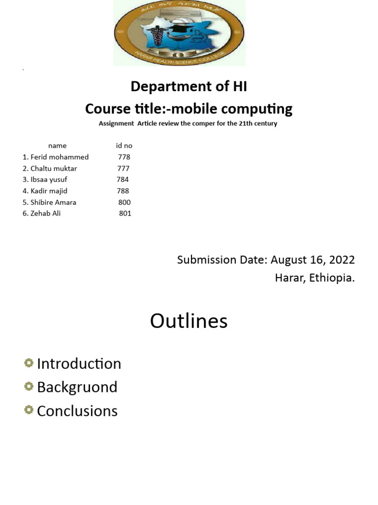 Article Review Computer Chaltu | PDF | Multimedia | Computer Science