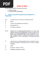 (Tagalog) Mass Guide | PDF