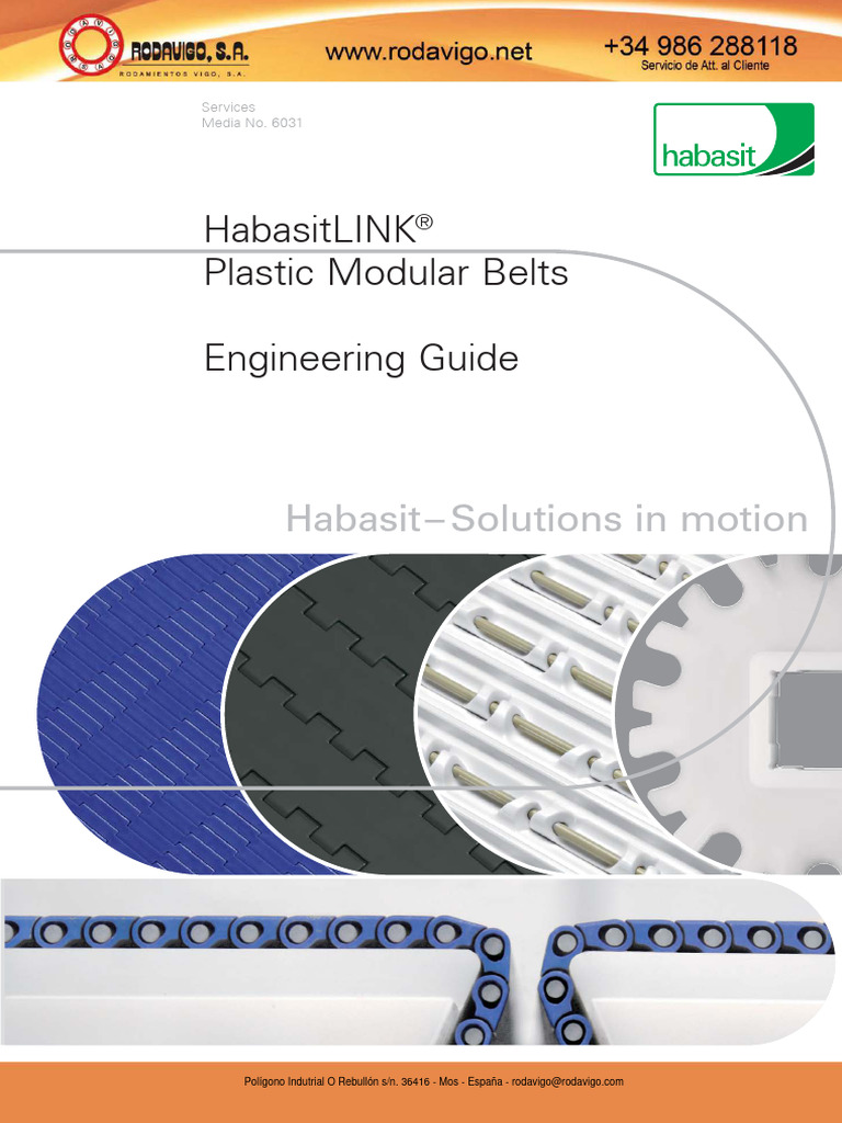 HABASIT 04 Guía Ingeniería HabasitLINK | PDF | Thermoplastic | Belt (Mechanical)