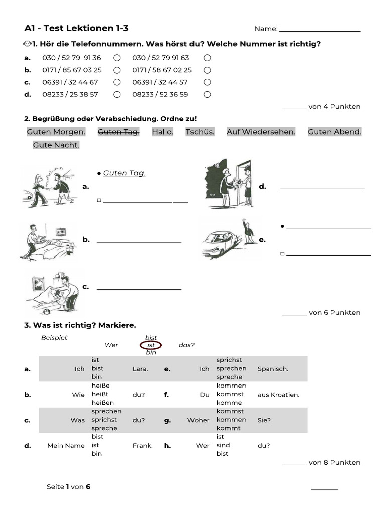 A1 Test 1.schritte | PDF